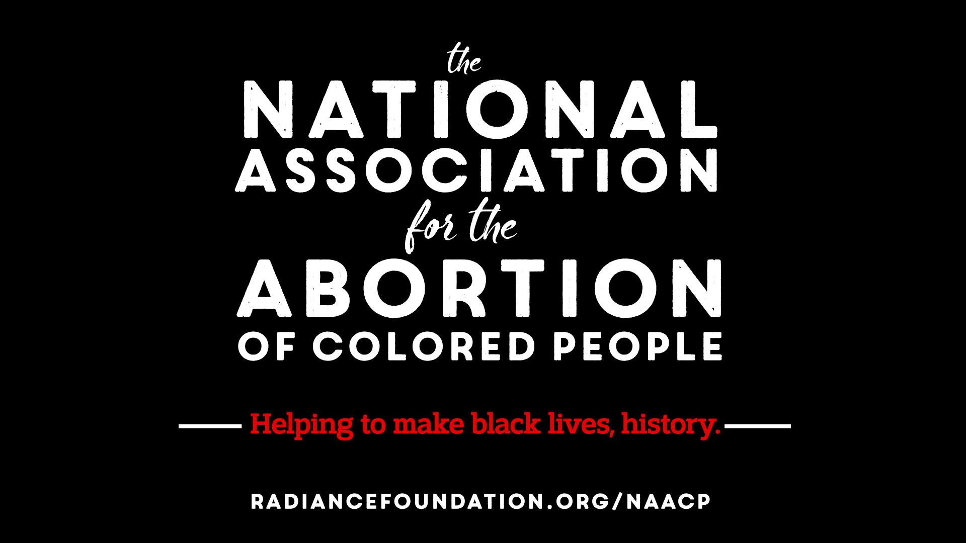 NAACP SUES THE RADIANCE FOUNDATION FOR EXERCISING RIGHT TO FREE SPEECH ...